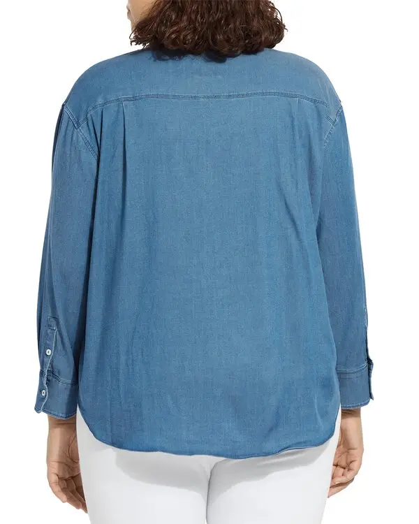 Lyssé Bay Crop Chambray Shirt