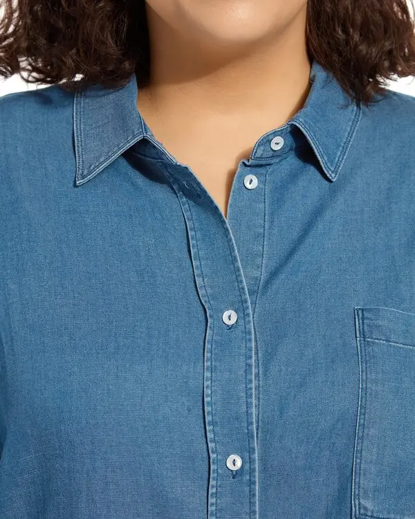 Lyssé Bay Crop Chambray Shirt
