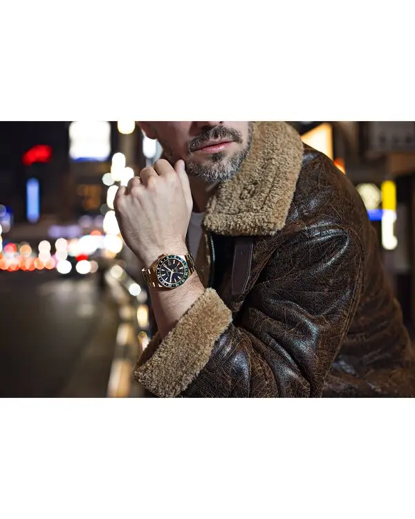 Citizen Series 8 Gmt Watch - Black/gold