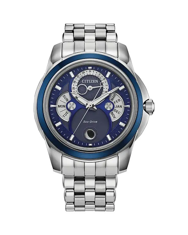 Citizen Eco Drive Classic Calender 42mm Watch - Blue/silver