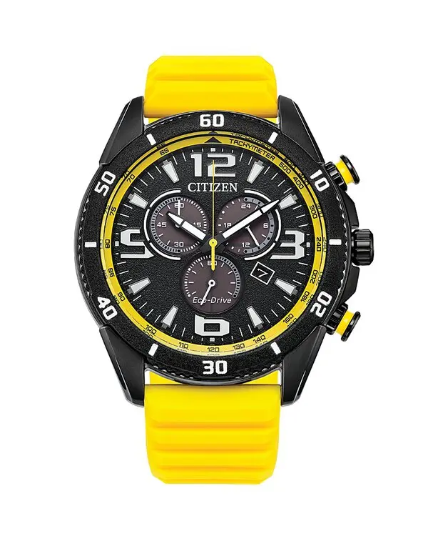 Citizen Eco Drive Chronograph 45mm - Black/yellow