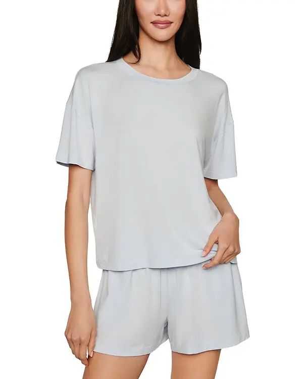 Eberjey Gisele Everyday Relaxed Shorts - Ice Blue
