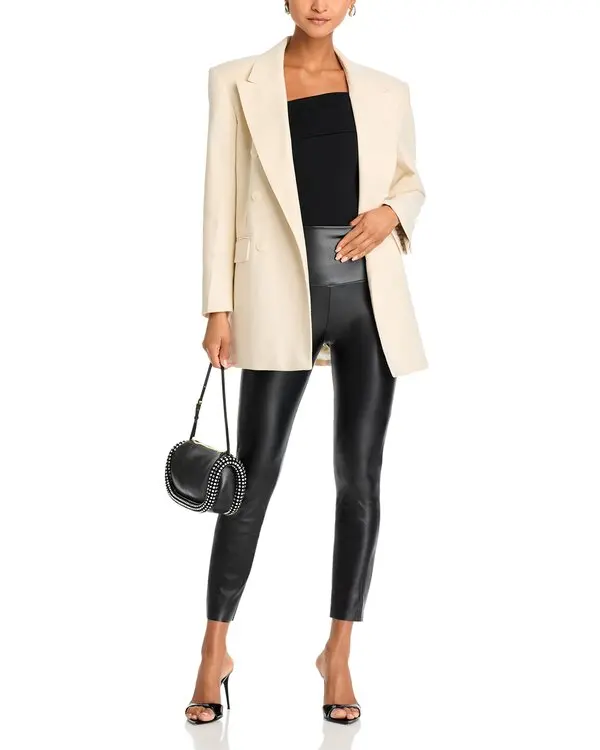Norma Kamali Faux Leather Long Leggings