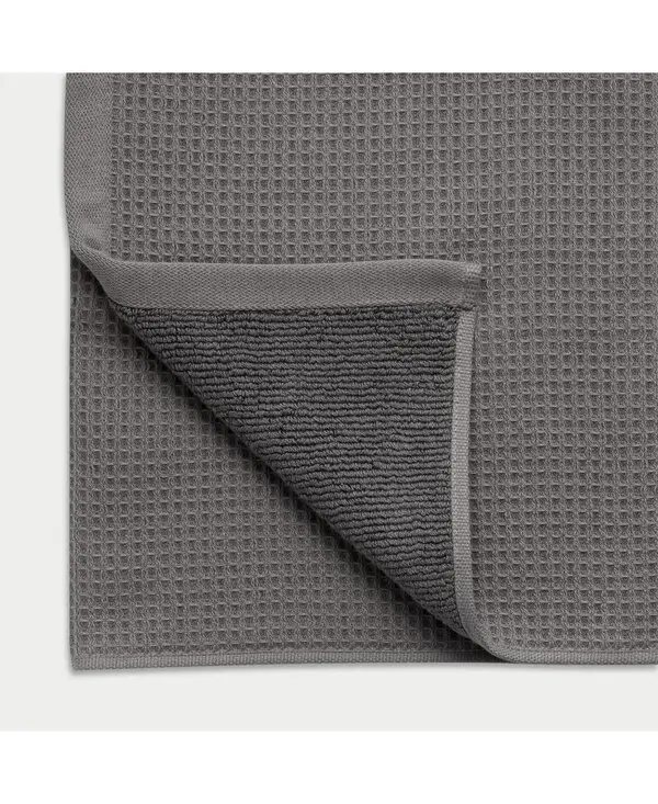 Cozy Earth Waffle Hand Towels, Set Of 2 - Charcoal