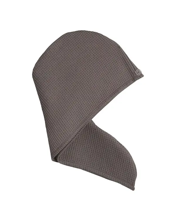 Cozy Earth Waffle Terry Hair Towel - Charcoal