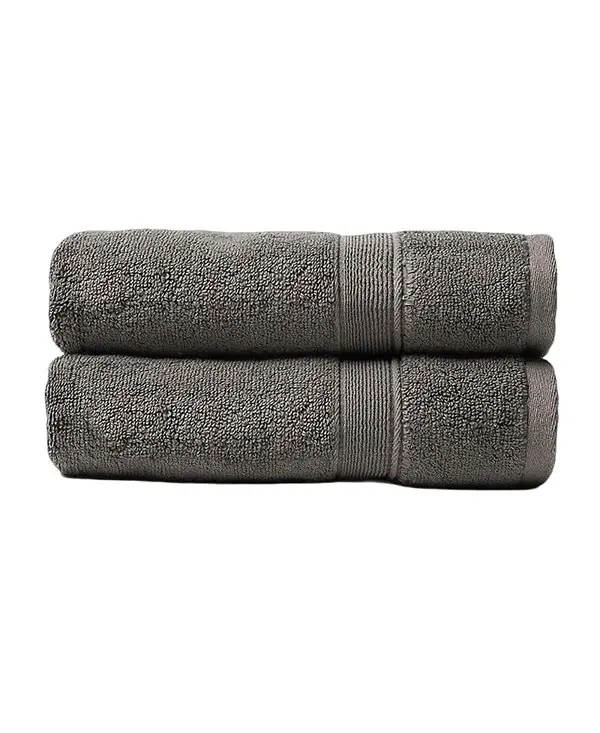 Cozy Earth Luxe Bath Towels, Set Of 2 - Charcoal