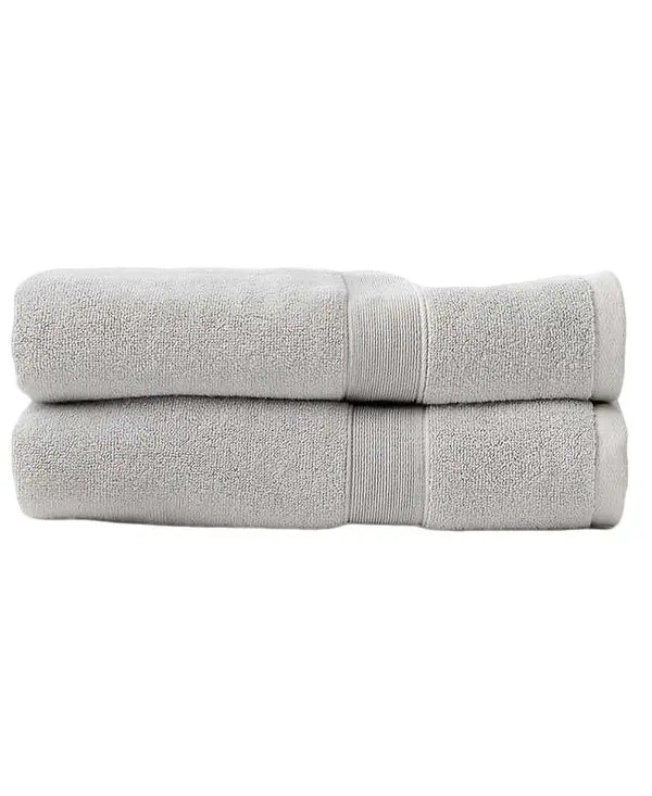 Cozy Earth Luxe Bath Towels, Set Of 2 - Light Grey