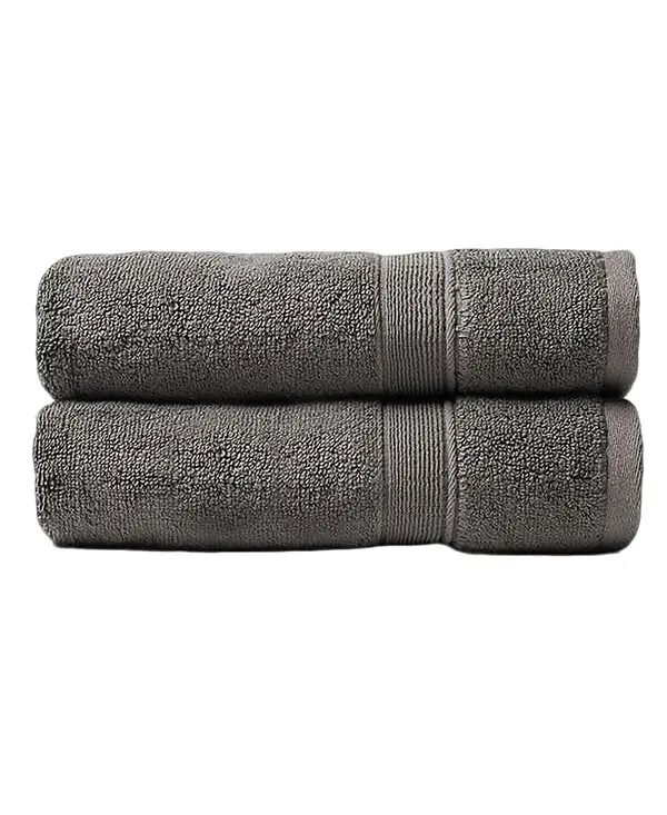 Cozy Earth Luxe Hand Towels, Set Of 2 - Charcoal