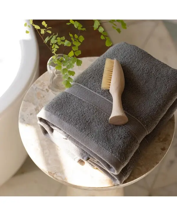 Cozy Earth Luxe Hand Towels, Set Of 2 - Charcoal