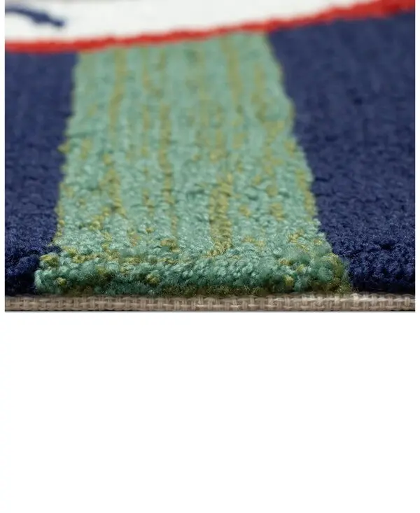 LUSH DECOR Liora Manne Frontporch Striped Compass Area Rug, 2' X 3