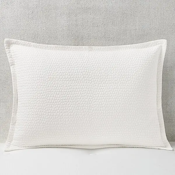 HUDSON PARK COLLECTION Signature Pebbled Matelasse Standard Sham, Pair - White