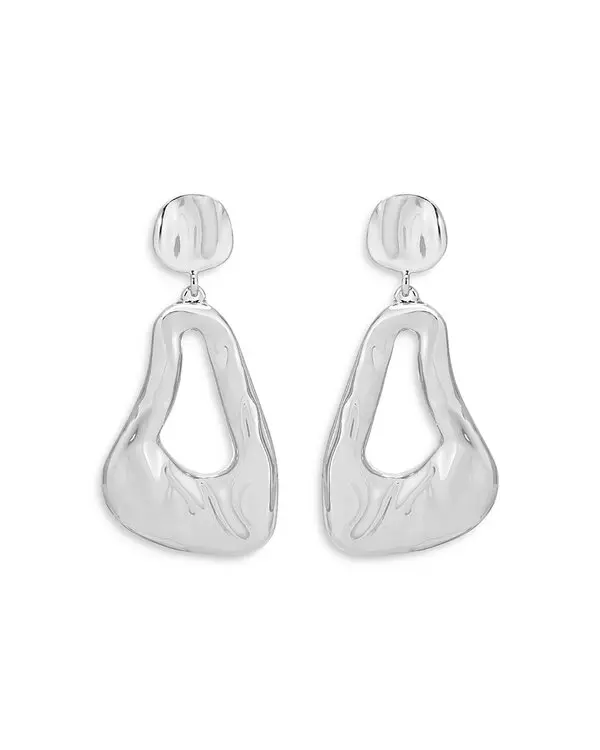 Ettika Molten Drop Earrings - Silver