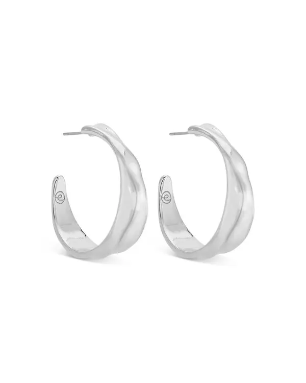 Ettika Liquid Lux Hoop Earrings - Silver