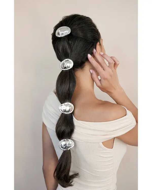 Ettika Liquid Lux Oval Hair Barrette