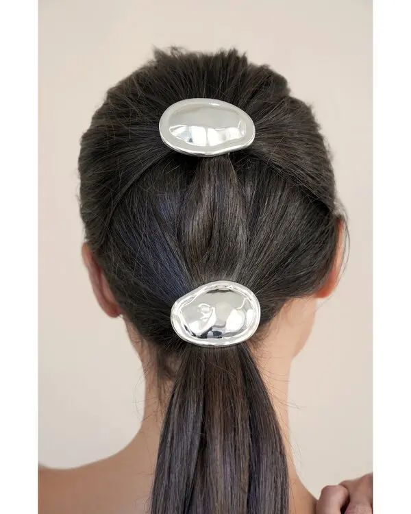 Ettika Liquid Lux Oval Hair Barrette