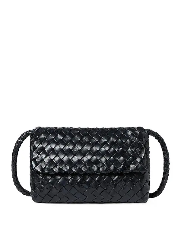 LOEFFLER RANDALL Vinnie Mini Woven Leather Crossbody - Black