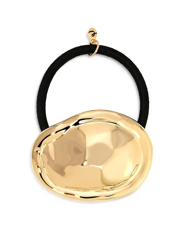 Ettika Liquid Lux Oval Hair Tie - Gold