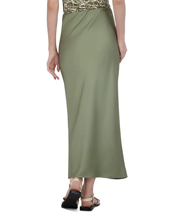 POINT Satin Slip Skirt - Sage