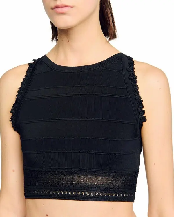 Sandro Sleeveless Jumper - Black