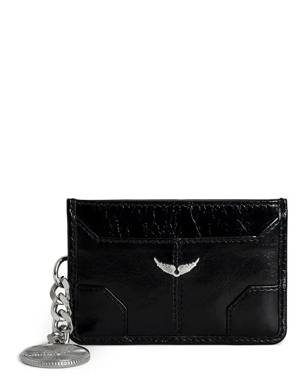 Zadig&Voltaire Sunny Pass Leather Card Holder - Noir