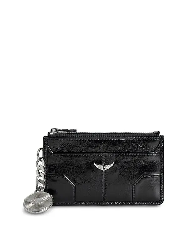 Zadig&Voltaire Sunny Leather Card Case - Noir