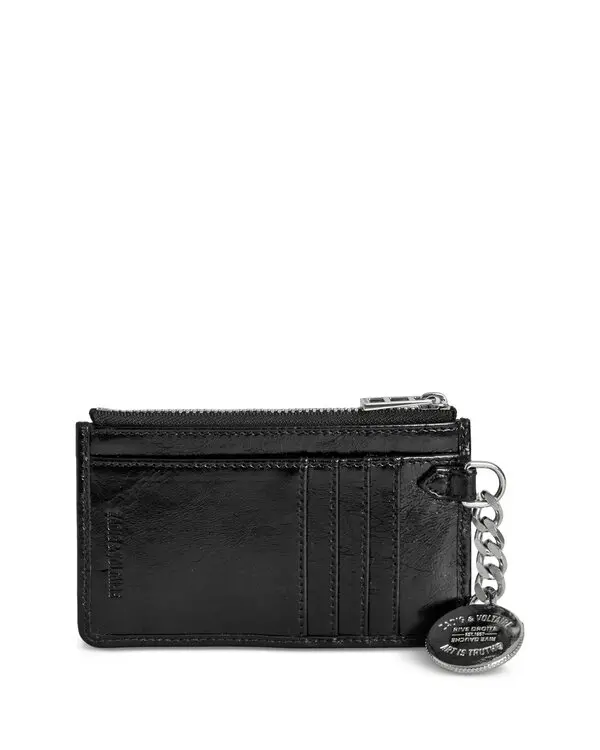 Zadig&Voltaire Sunny Leather Card Case - Noir