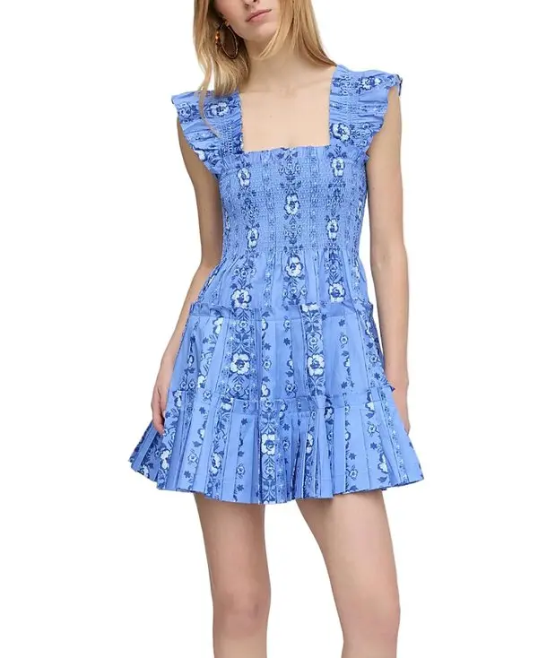 Hill House Home The Charlotte Nap Dress - Blue Arcadia Border