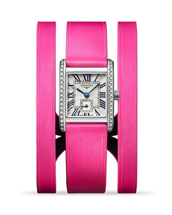 LONGINES Mini Dolcevita Watch, 22mm X 29mm - White/pink