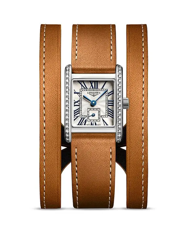 LONGINES Mini Dolcevita Watch, 22mm X 29mm - White/brown