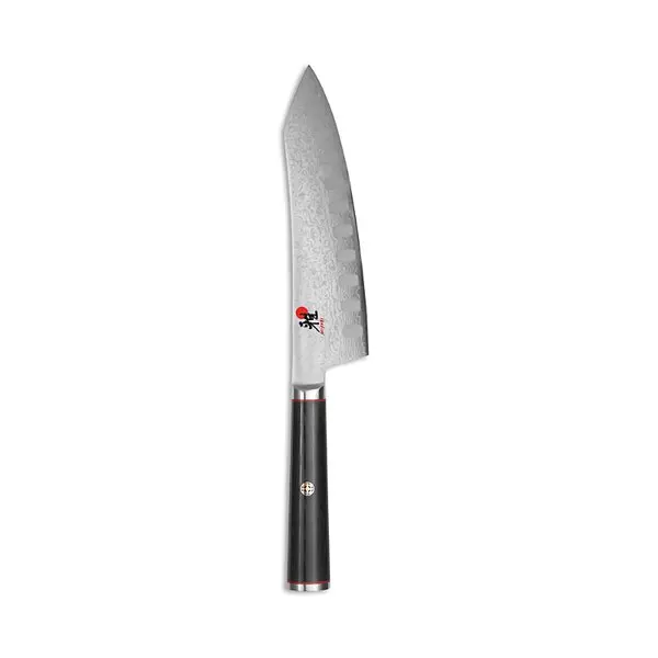 MIYABI Kaizen 7 Hollow Edge Rocking Santoku Knife - Black