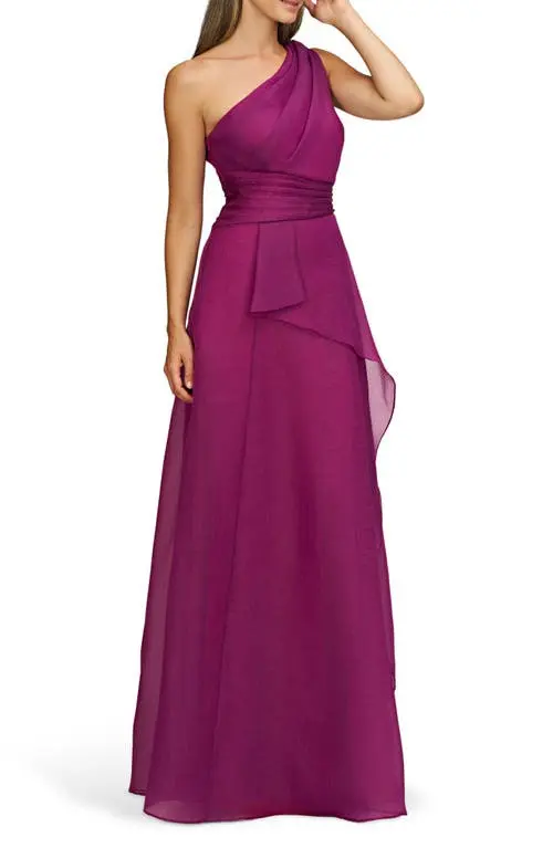 Js Collections Seraphina One-shoulder Organza Gown - Violet Rose