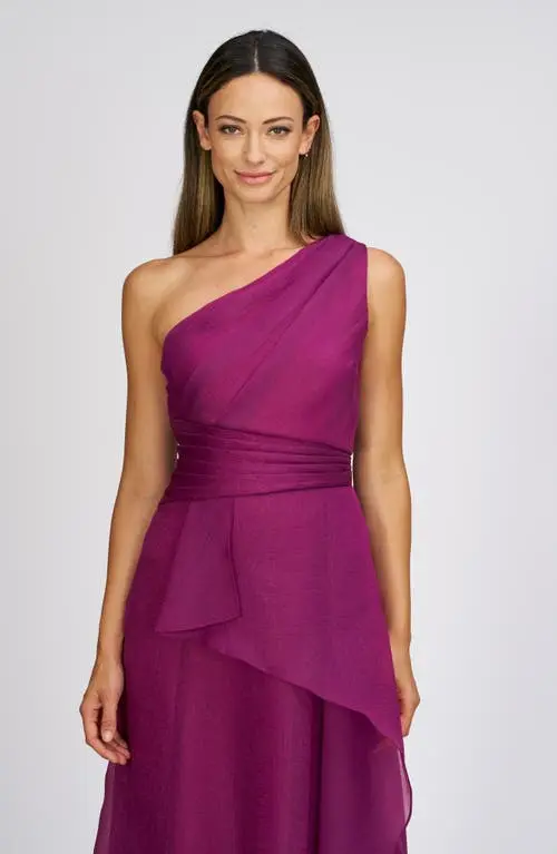 Js Collections Seraphina One-shoulder Organza Gown - Violet Rose