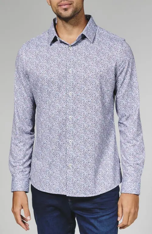 7 Diamonds Prague Floral Performance Button-up Shirt