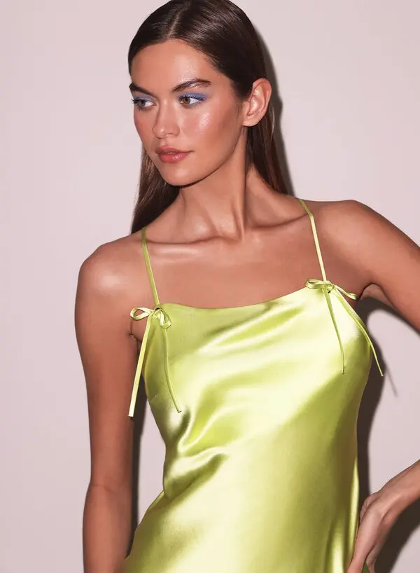 FLEUR DU MAL Open Back Maxi Slip Dress