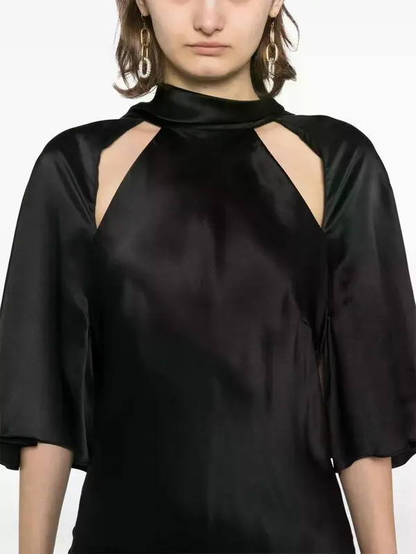 Michelle Mason Backless Gown - Black
