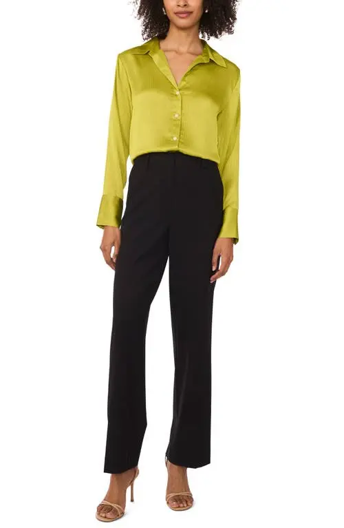 Vince Camuto Textured Satin Long Sleeve Shirt