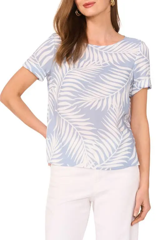 Vince Camuto Palm Print Top