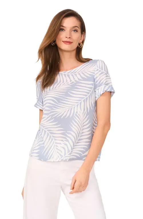 Vince Camuto Palm Print Top