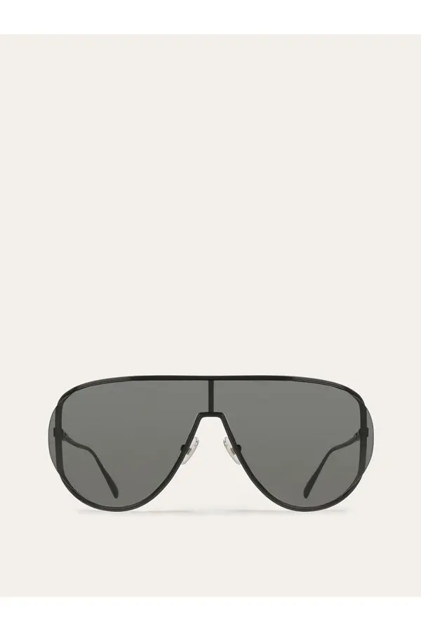 FERRAGAMO Pilot Mask Sunglasses - Black