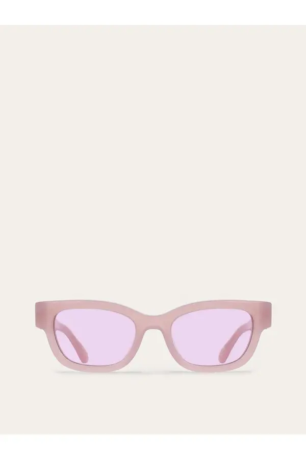 FERRAGAMO Aviator Frame Sunglasses - Natural