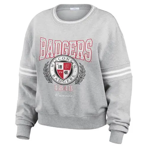 WEAR BY ERIN ANDREWS Wisconsin Badgers Pullover Sweater