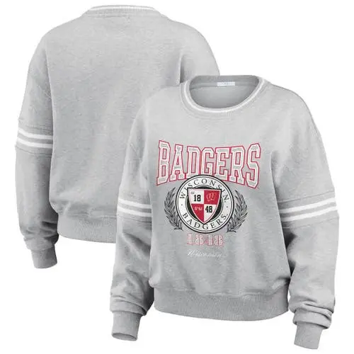 WEAR BY ERIN ANDREWS Wisconsin Badgers Pullover Sweater