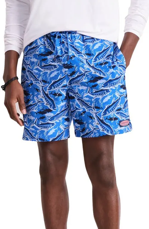 Vineyard Vines Chappy 7-inch Swim Trunks - Tide Blue Fishing