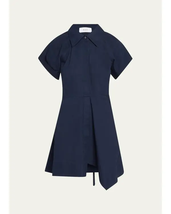 A.L.C. Julie Short-sleeve Shirtdress - Navy