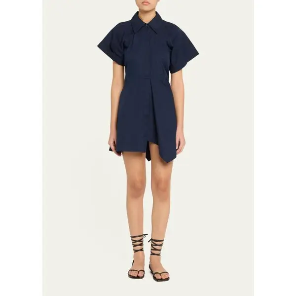 A.L.C. Julie Short-sleeve Shirtdress - Navy