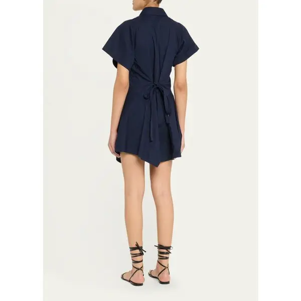 A.L.C. Julie Short-sleeve Shirtdress - Navy
