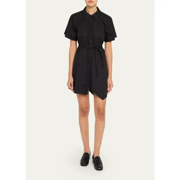 A.L.C. Julie Short-sleeve Shirtdress - Navy