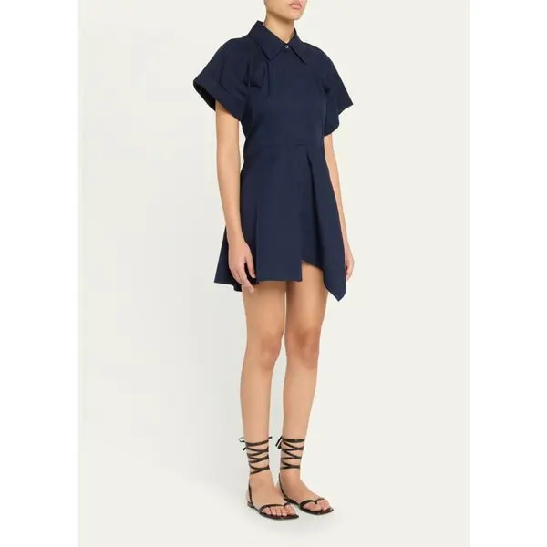 A.L.C. Julie Short-sleeve Shirtdress - Navy