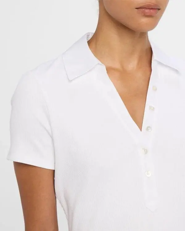 Veronica Beard Kearney Polo Shirt - White