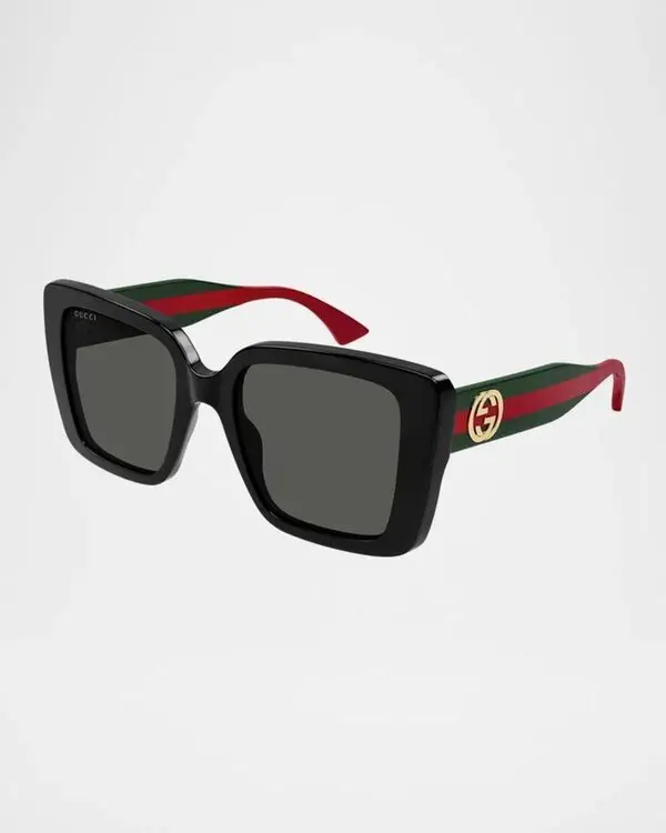 Gucci Recycled Acetate Rectangle Sunglasses